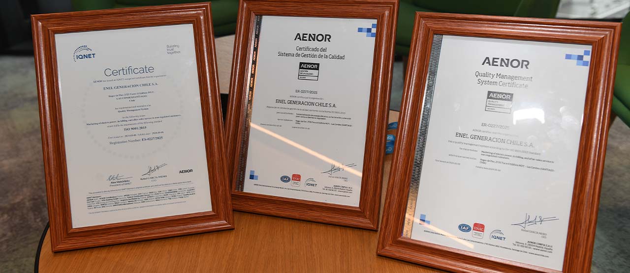 Certificación ISO 9001 - enel.cl